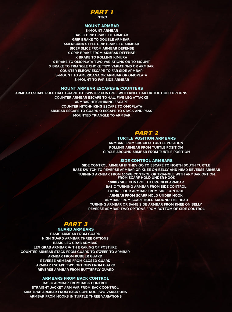 No Gi Brazilian Jiu Jitsu Arm Bar System by Troy Manning – BJJ Fanatics